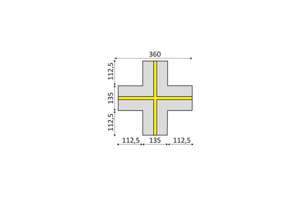 Raccordo INCROCIO PIANO - Accessori per profili - Strisce Led - Lyvia ...